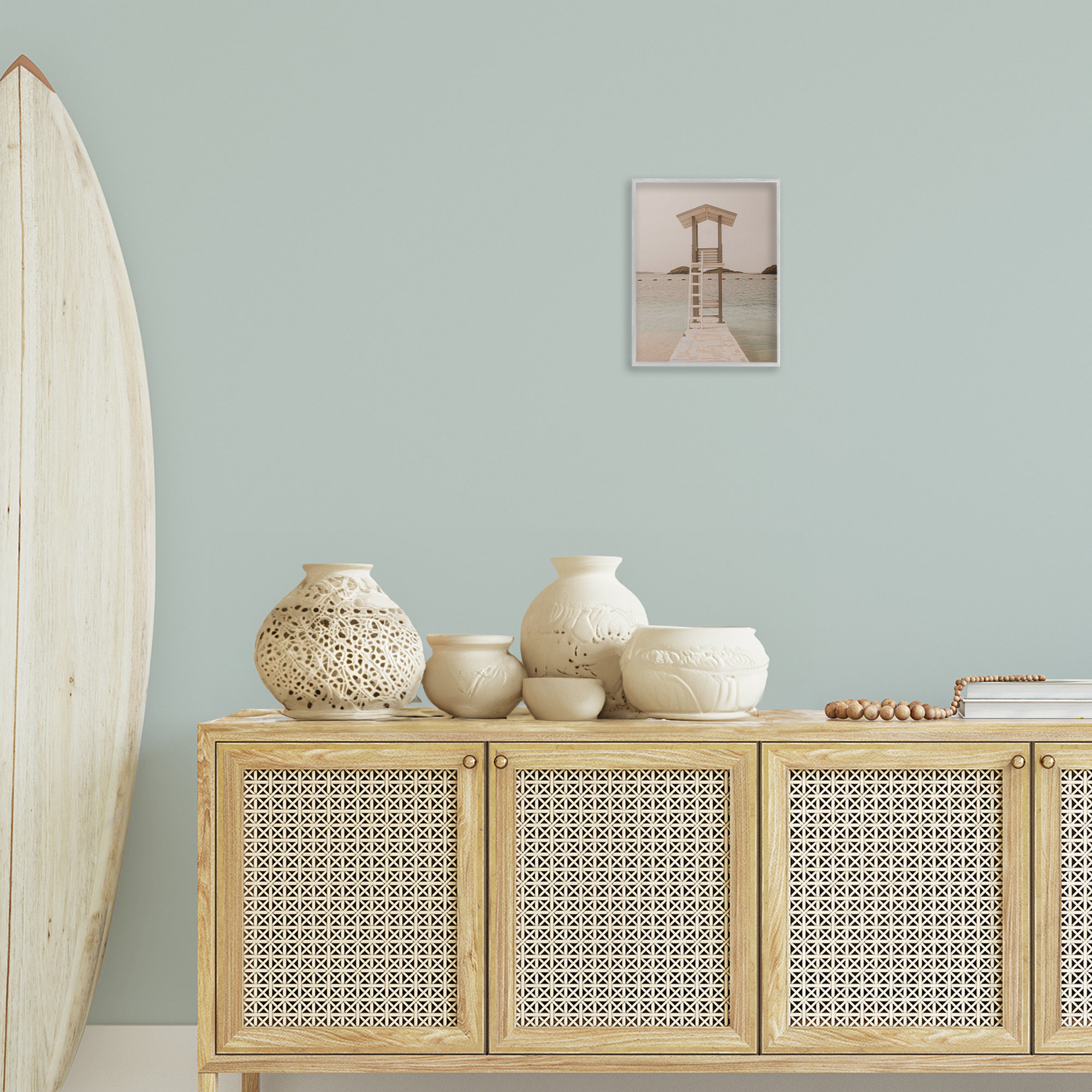 Ebern Designs Beach Lifeguard Lookout Giclee Art by LSR Design Studio ...