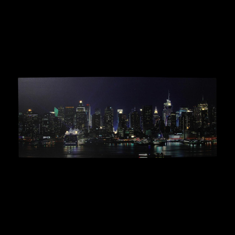 Northlight Seasonal LED Lighted New York City Skyline Canvas Wall Art ...