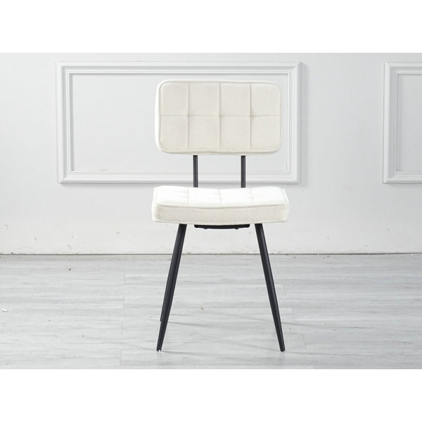 George Oliver Allegro Dining Chair - Luxury Boucle Fabric Upholstered ...