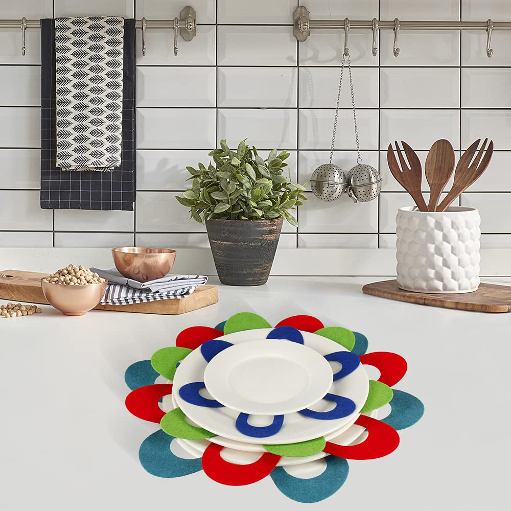 George Oliver 20-Piece Flower-Shaped Pot Protectors In 4 Different ...