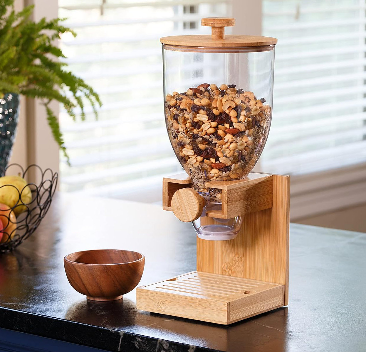 Hokku Designs Bamboo Cereal Dispenser, Food Storage Container | Wayfair
