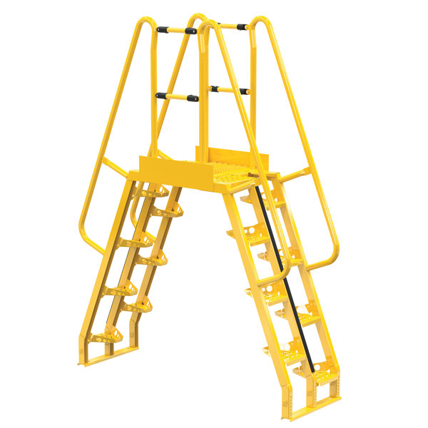 Vestil 102" Steel Ladder Cross-Over Ladder | Wayfair