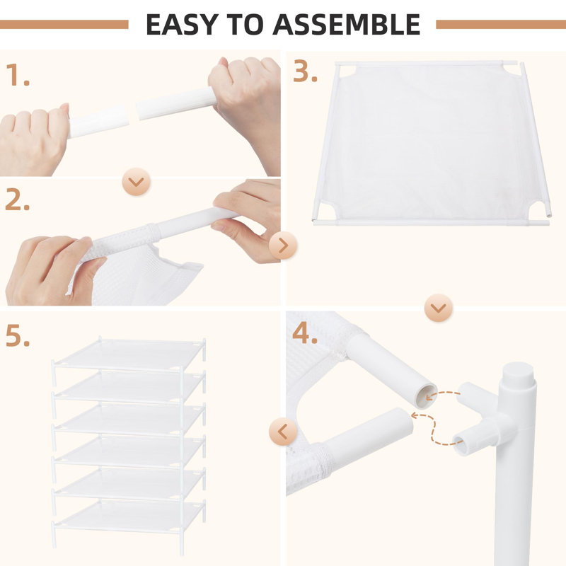 OLHAV Mesh Clothes Drying Rack, Stackable Laundry Drying Rack,6-Pack ...