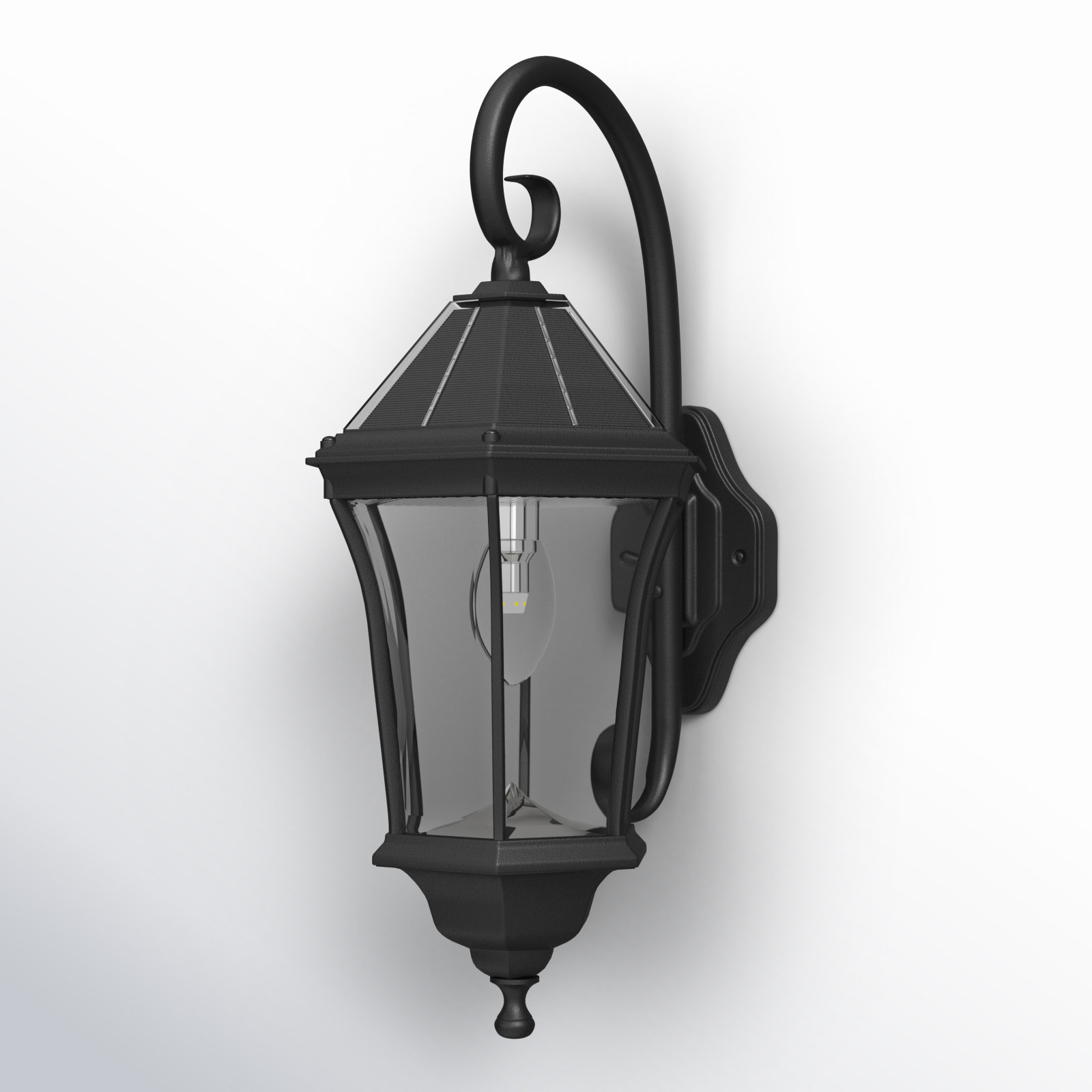 Lark Manor™ Aniha Solar Wall Sconce Lantern with Warm White LED Bulb ...