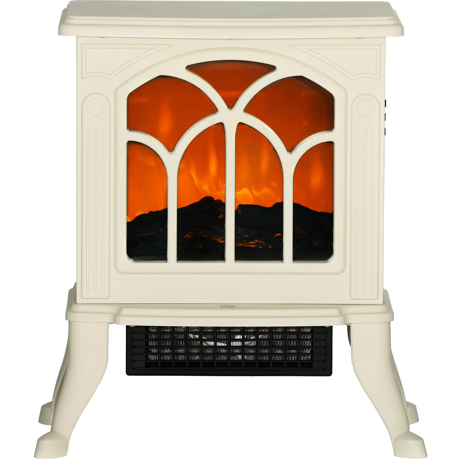 Darby Home Co Freestanding Electric Fireplace 17", Beige, 750W/1500W ...