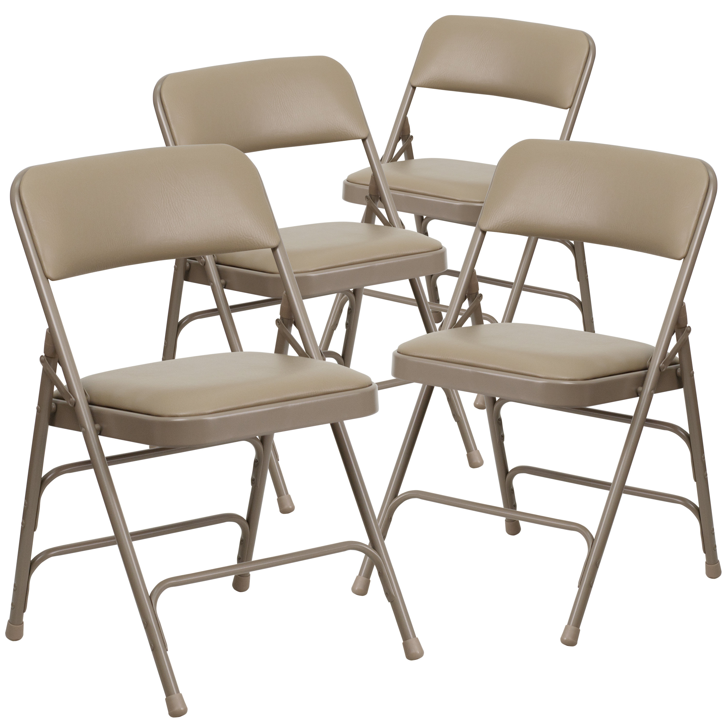 Inbox Zero Oliverson Upholstered Metal Folding Event Chairs with Padded ...