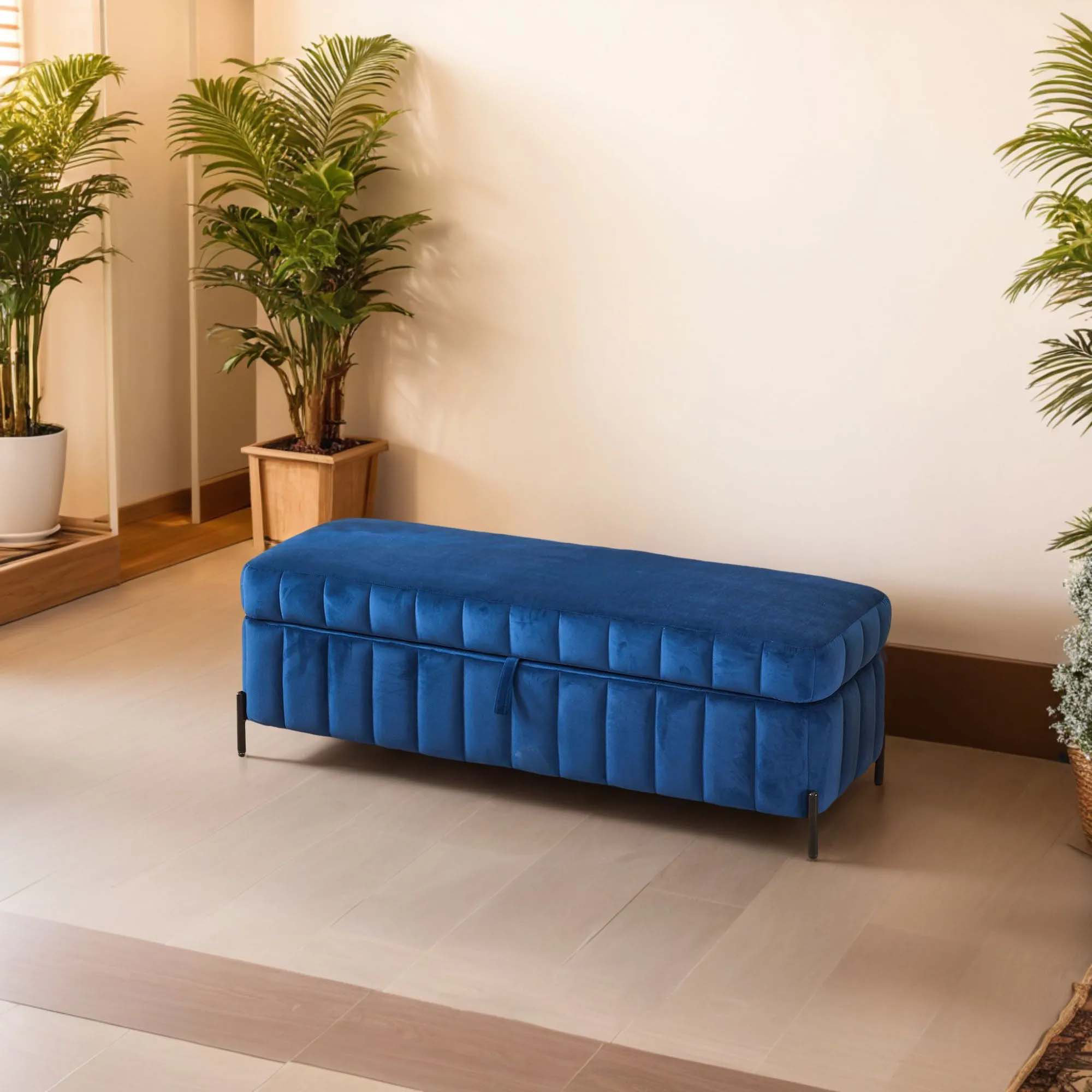 Greenhome Trade 49.21" Velvet Upholstered Storage Soft Bench | Wayfair