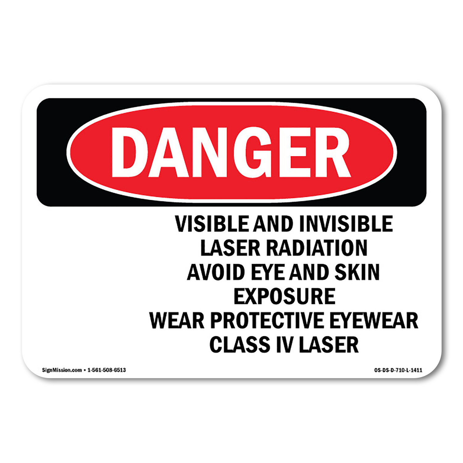 SignMission Visible And Invisible Laser Radiation Decal 7" X 5" | Wayfair
