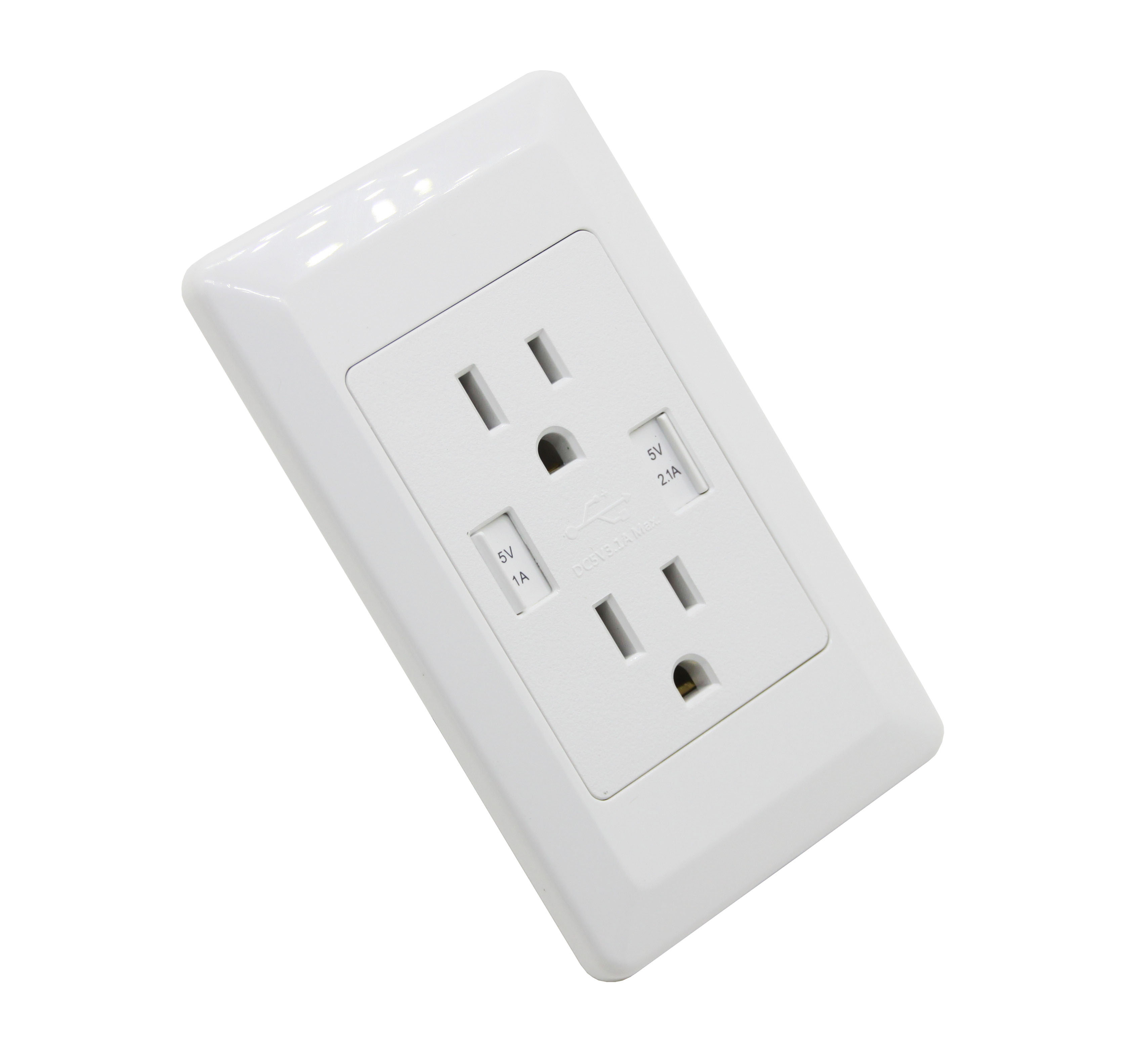 FixtureDisplays 60 Tamper Resistant Duplex Outlet with USB Port | Wayfair