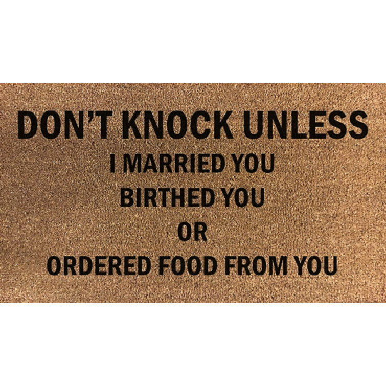 Maturi Priester Don't Knock Unless 40 x 70 cm Indoor Door Mat | Wayfair ...