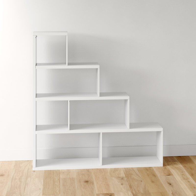 Latitude Run® Alinea 64" H x 61" W Step Bookcase & Reviews | Wayfair