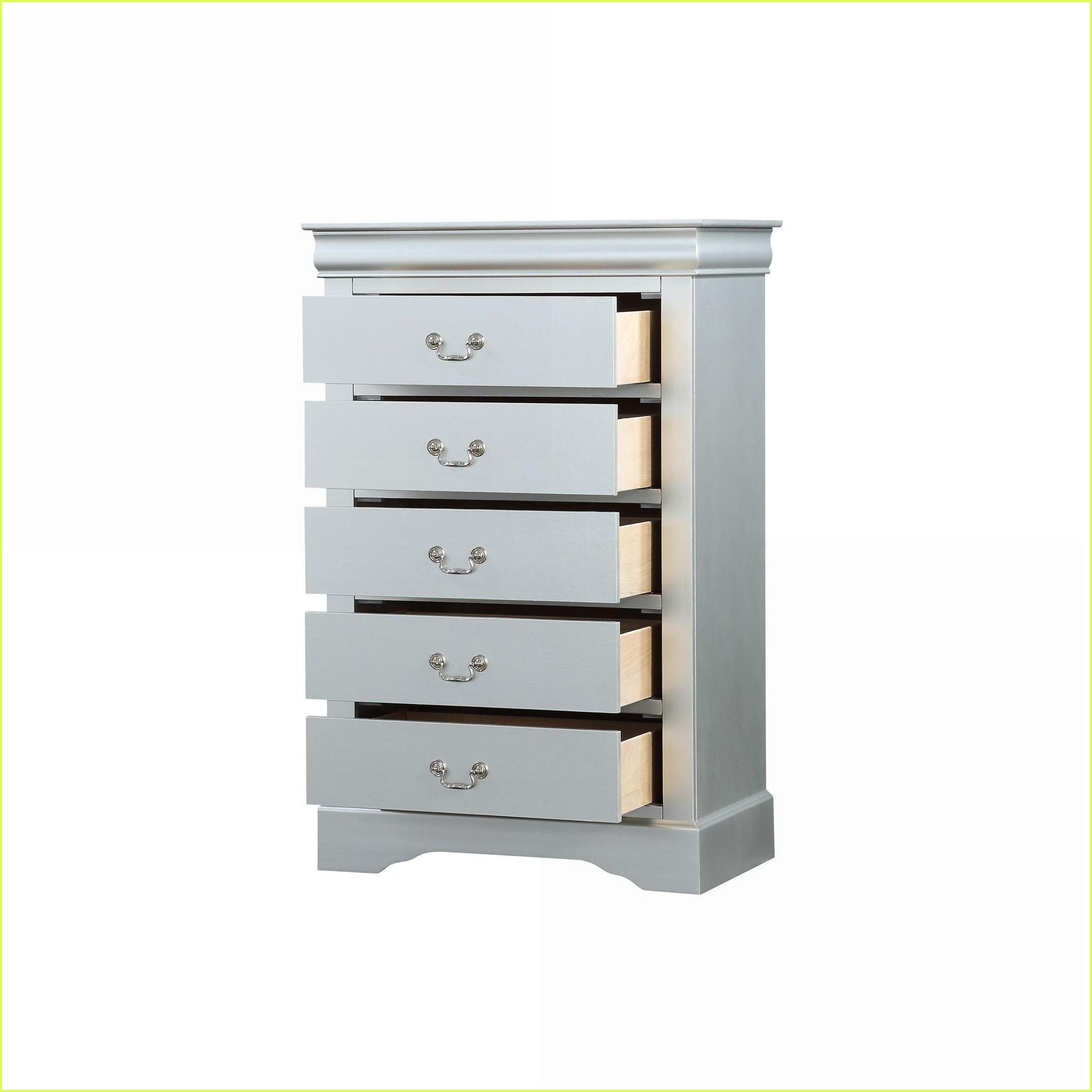 Latitude Run® Chests | Louis Philippe Dark Gray 5-Drawer Wood Composite ...