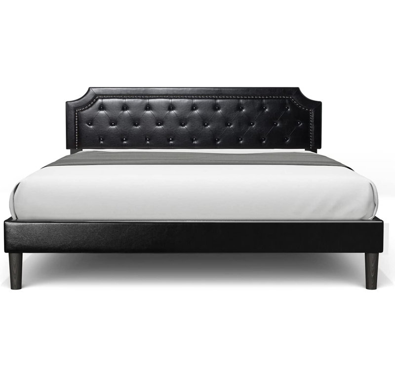Winston Porter Jashod Bed Frame Upholstered Low Profile Platform Bed ...