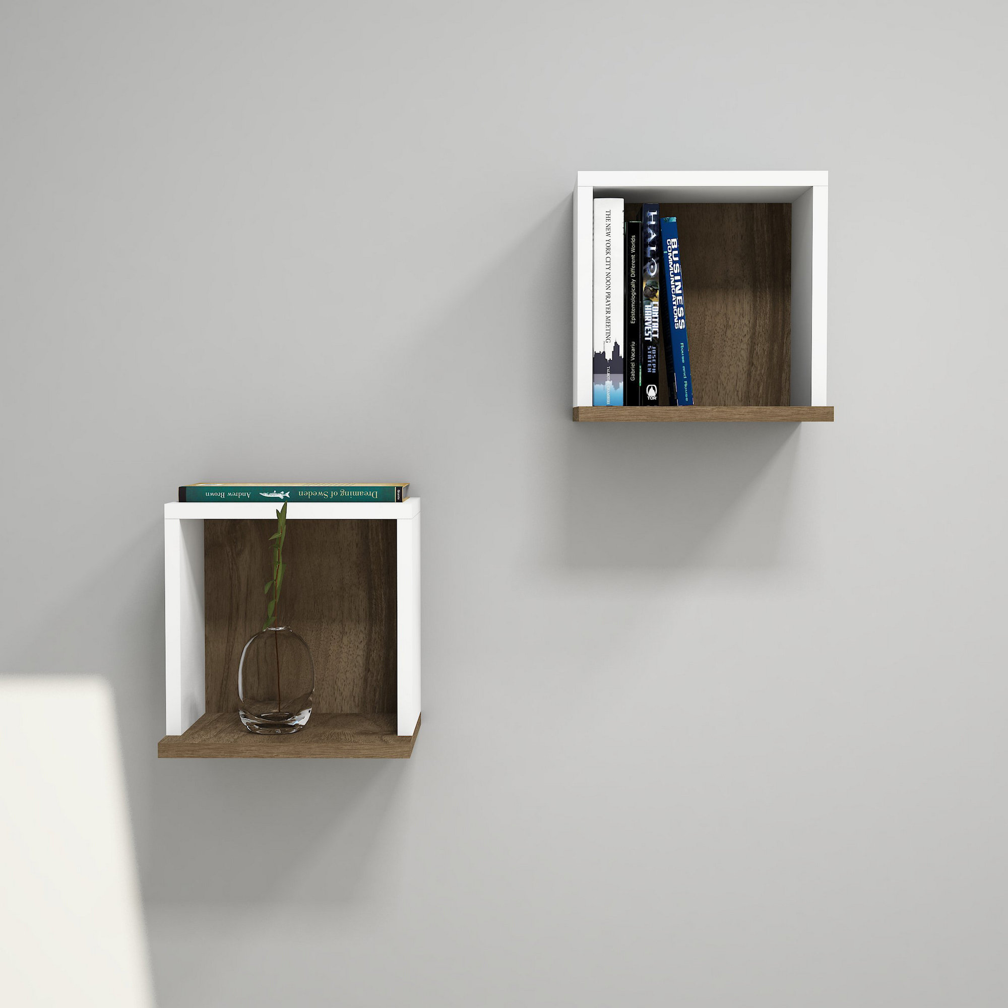 East Urban Home Libra 2 Piece Square Cubby Shelf | Wayfair