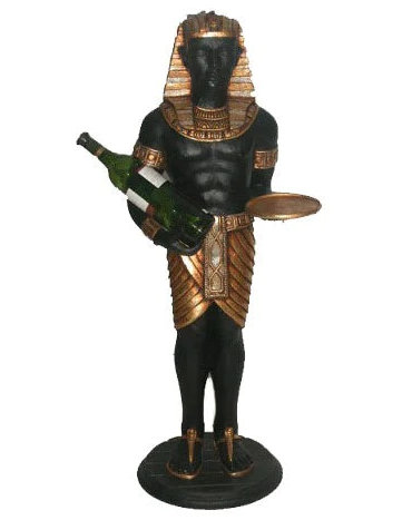 Bungalow Rose Accime Egyptian Butler King Wine Holder Small Statue ...