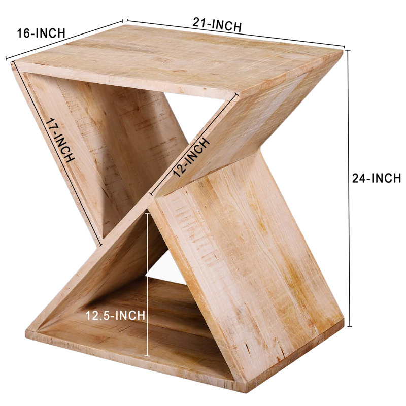 Foundry Select Alexandrine Z Shaped End Table With Storage - Wayfair Canada