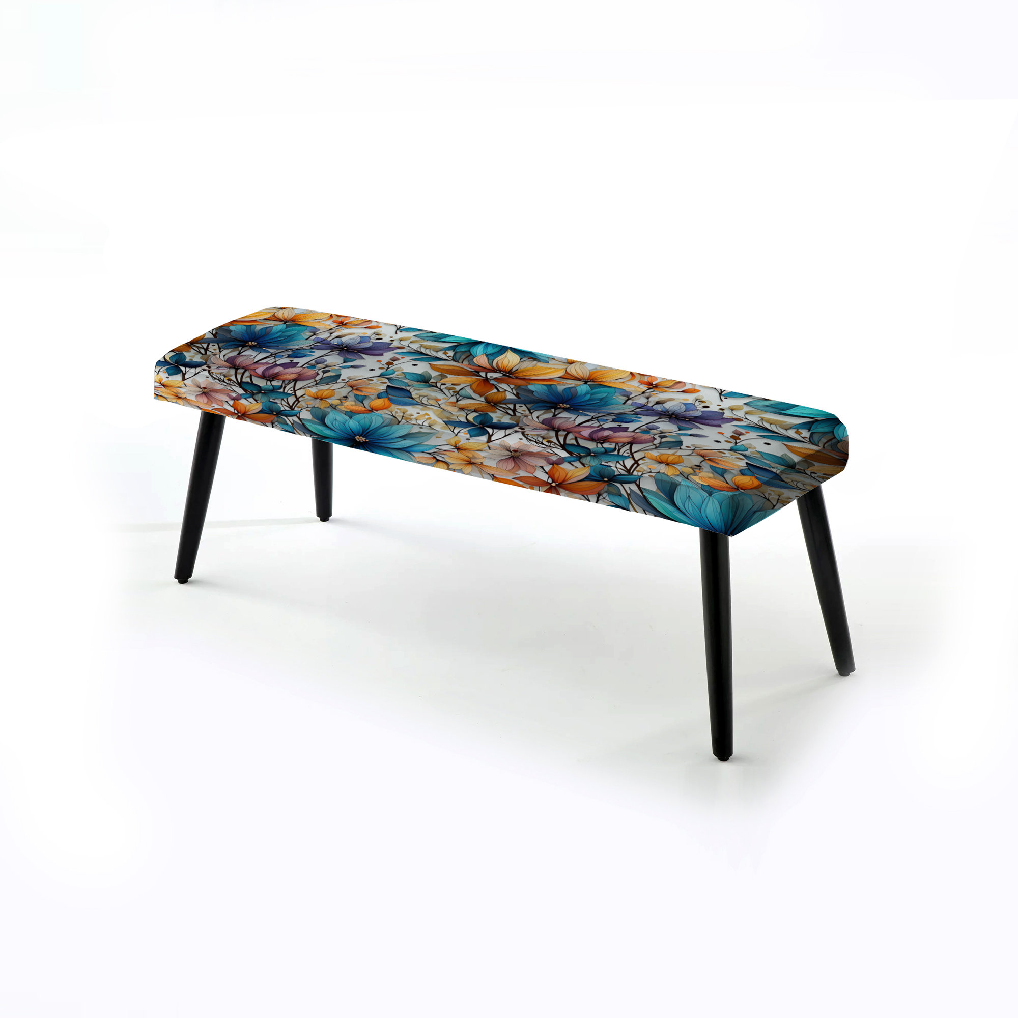 Design Art Watercolor Whimsy Blue Elegant Floral Grace - Floral ...