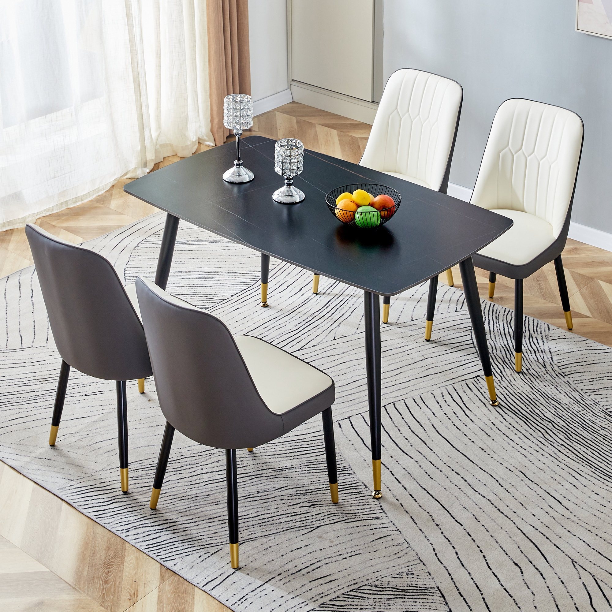 Mercer41 Virene Rectangular 48.4'' L x 30'' W Dining Set | Wayfair