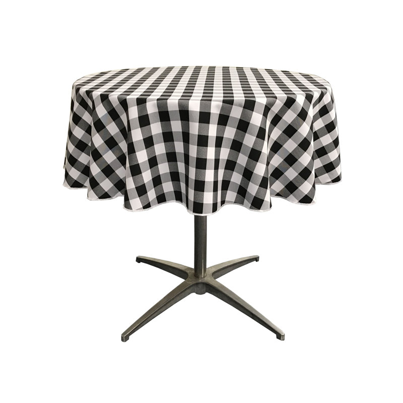 Ebern Designs Joice Round Gingham Polyester Tablecloth & Reviews | Wayfair