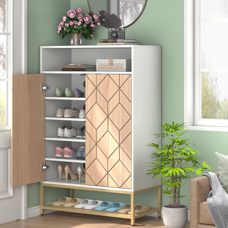 Corrigan Studio® Torell 24 Pair Shoe Storage Cabinet & Reviews | Wayfair