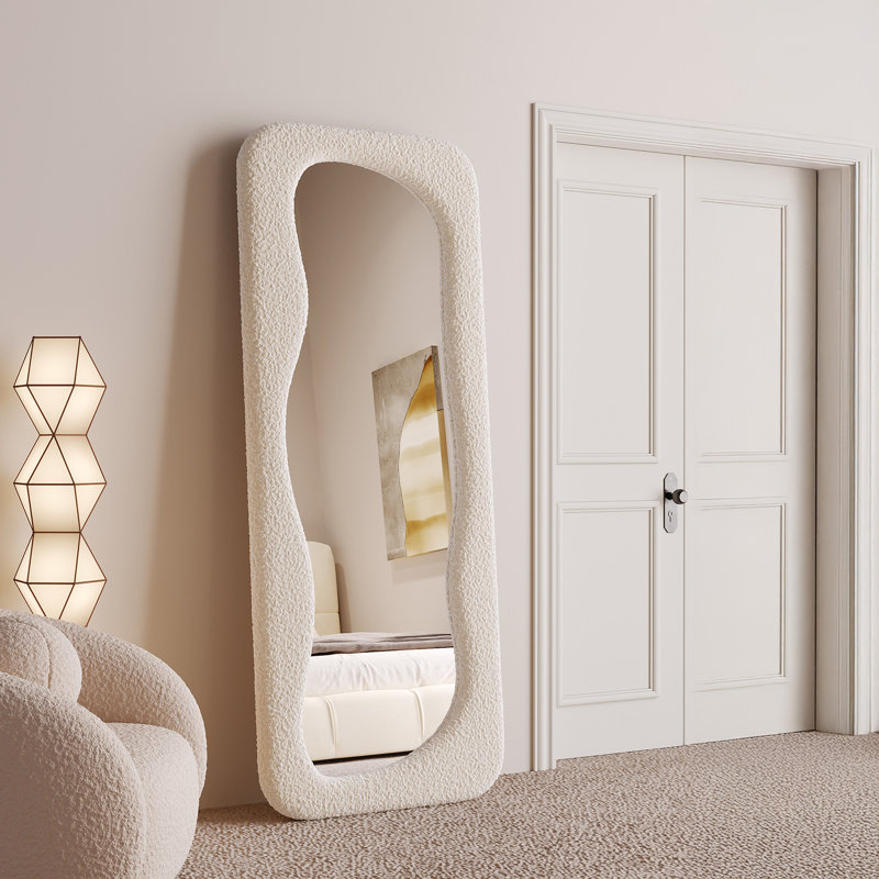 Wrought Studio™ Full Length Mirror 63"x24", Irregular Wavy Mirror, Wave ...