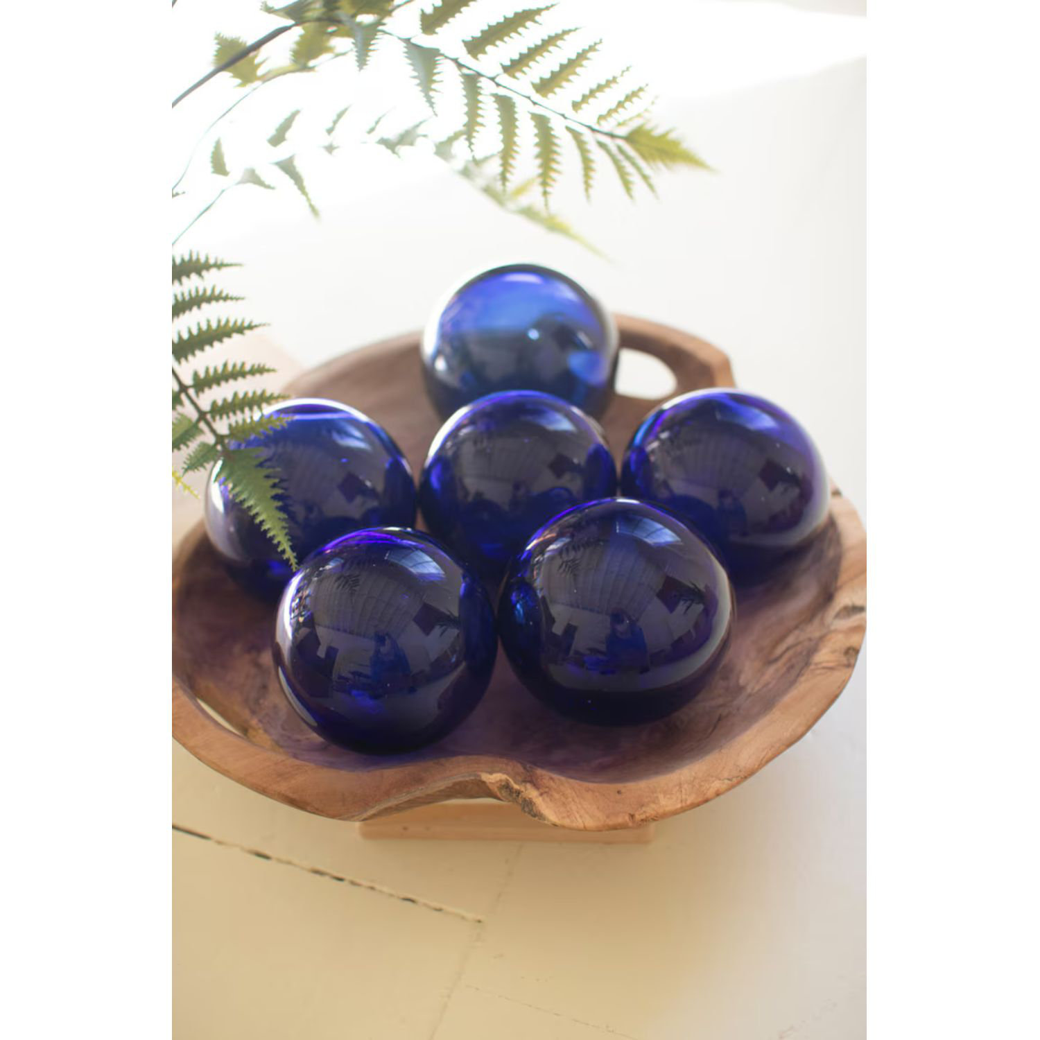 Latitude Run® Transitional Round Recycled Glass Ball For Table Decor In ...