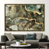 Ivy Bronx Gold Veined Green Marble Artwork - Modern Luxury Canvas Wall ...