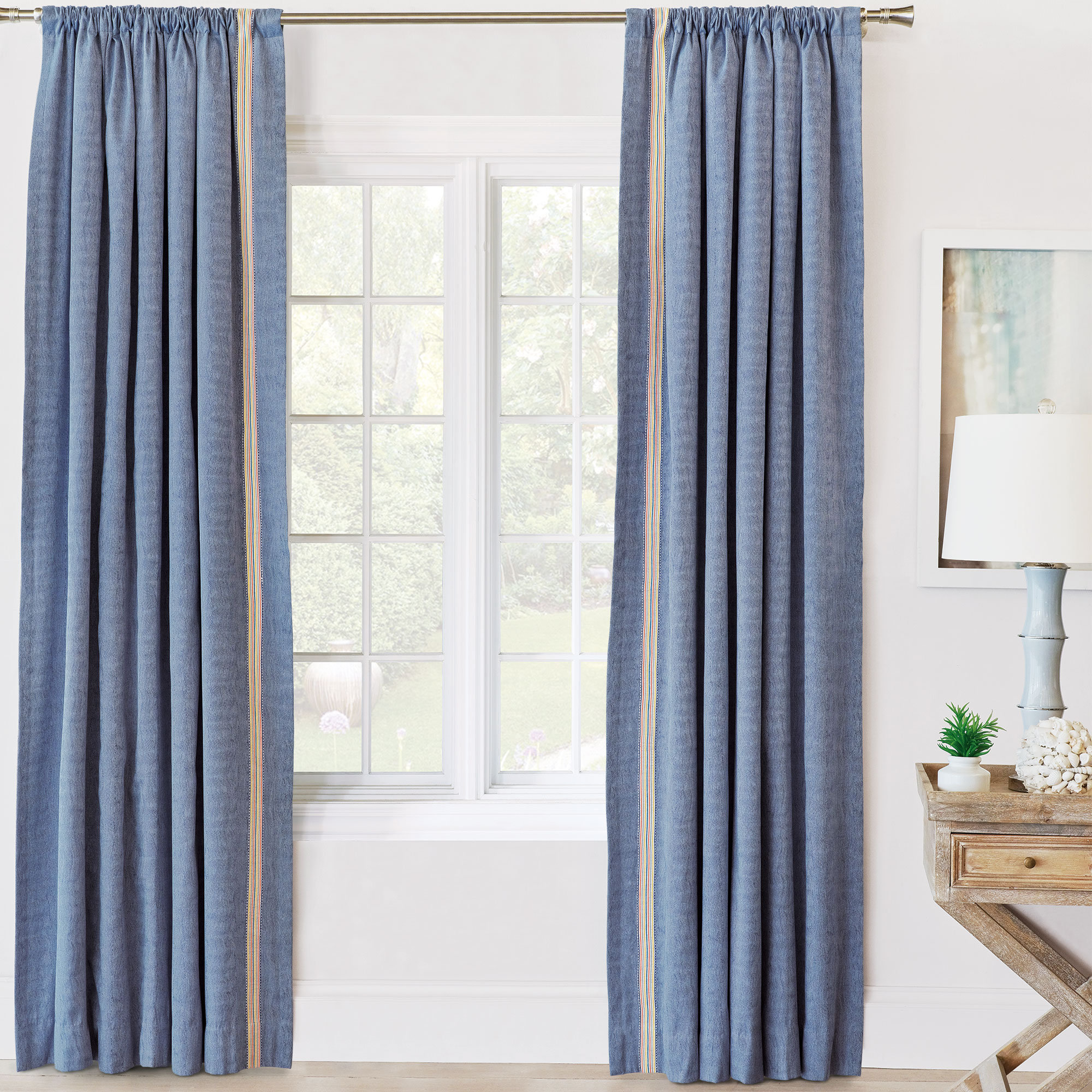 Eastern Accents Paloma Woven Rayon Room Darkening Rod Pocket Single ...