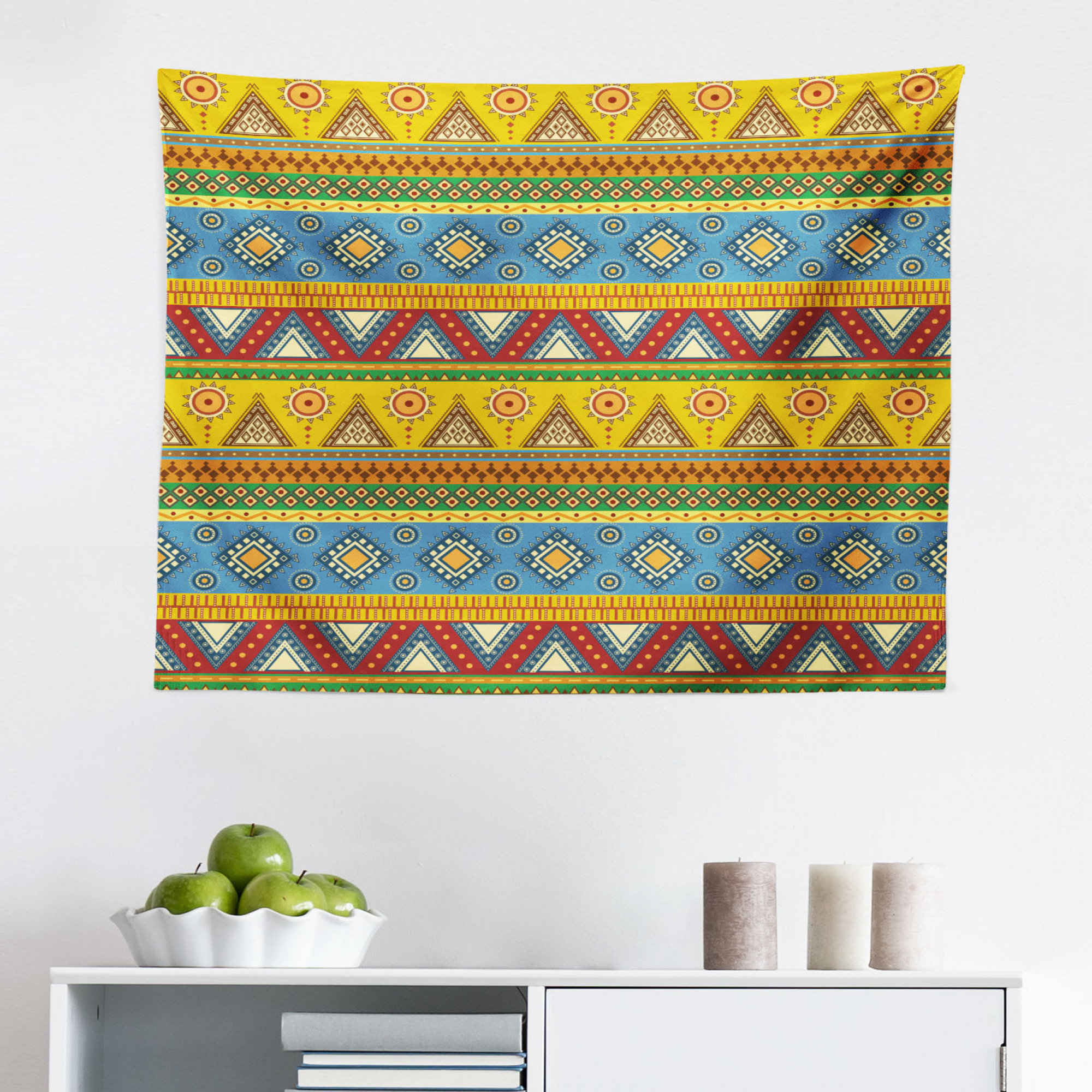 East Urban Home Aztec Tapestry, Traditional Classic Tribal Style Folk ...