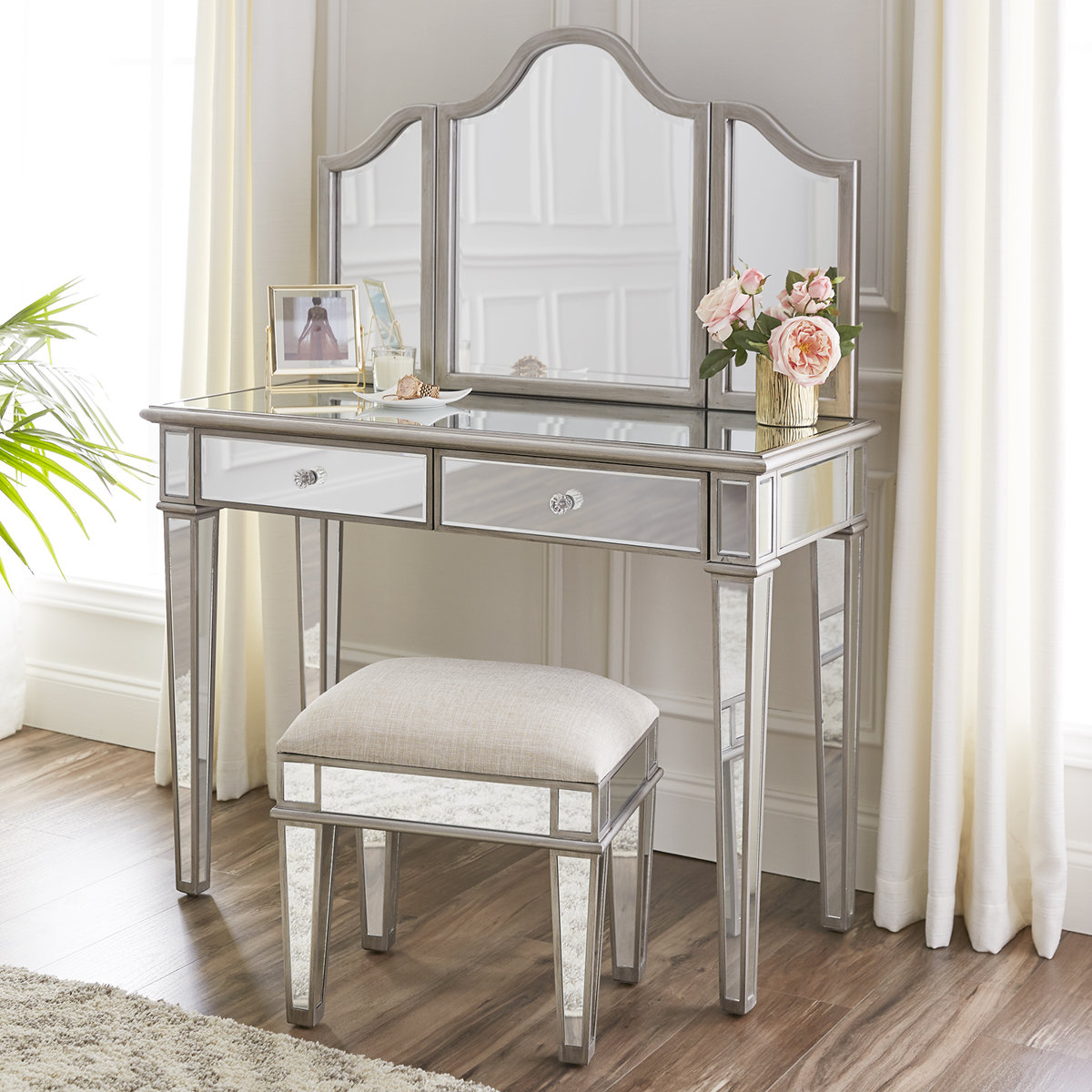 House of Hampton® Denel Vanity with Mirror & Reviews | Wayfair