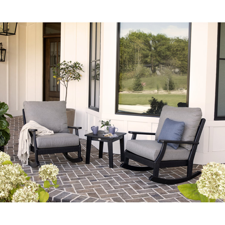 POLYWOOD® Braxton 3-Piece Deep Seating Rocker Set & Reviews | Wayfair