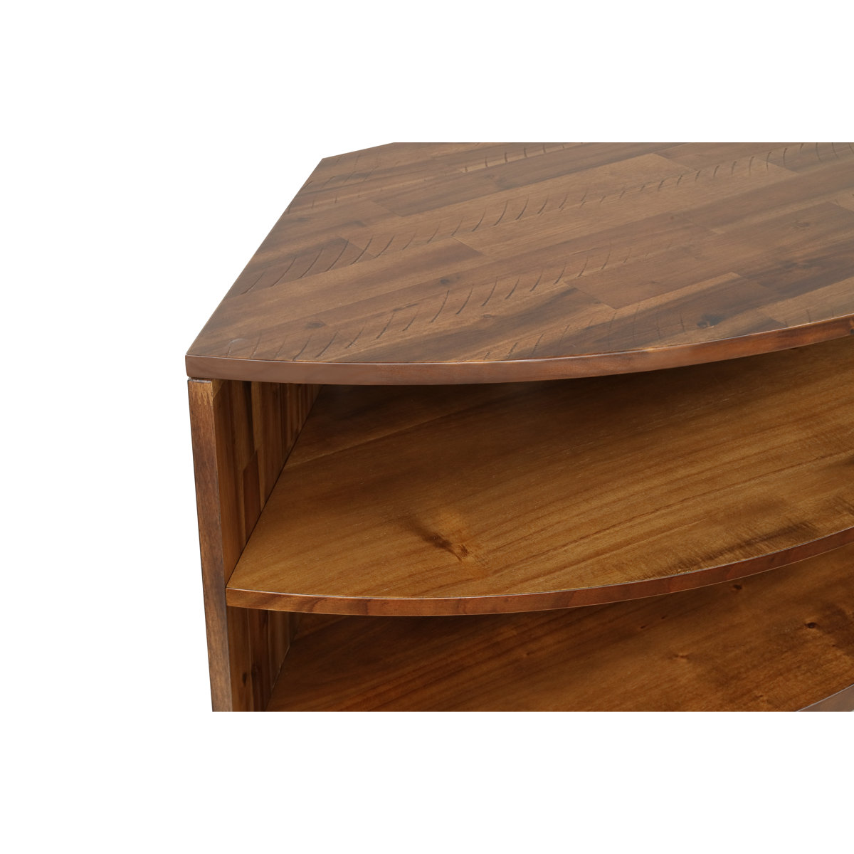 The Twillery Co.® Gussie Solid Wood Corner unit TV Stand for TVs up to ...