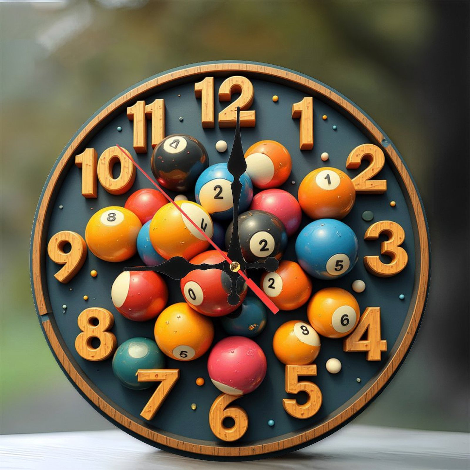 East Urban Home clock billiard balls design | Wayfair