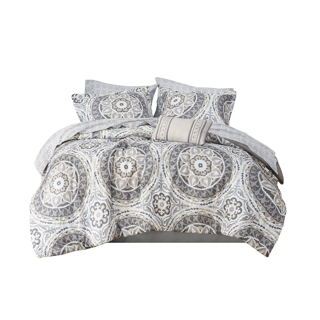 Gracie Mills Shaffer Globally Inspired 9-Piece Comforter Set with ...
