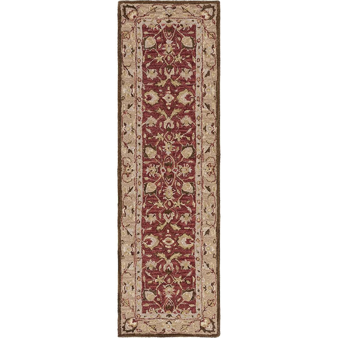 Charlton Home Addah Oriental Hand Braided Wool Area Rug in Red/Beige ...