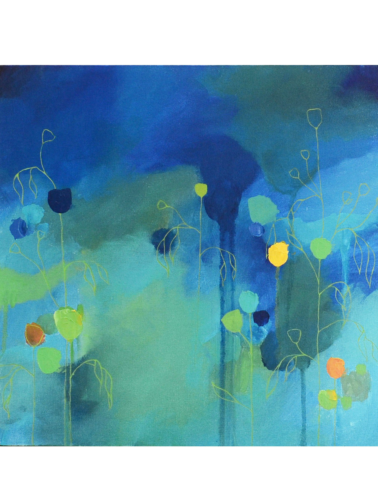 Exotic India A Blue Valley | Acrylic On Canvas | By Mitisha Vakil ...