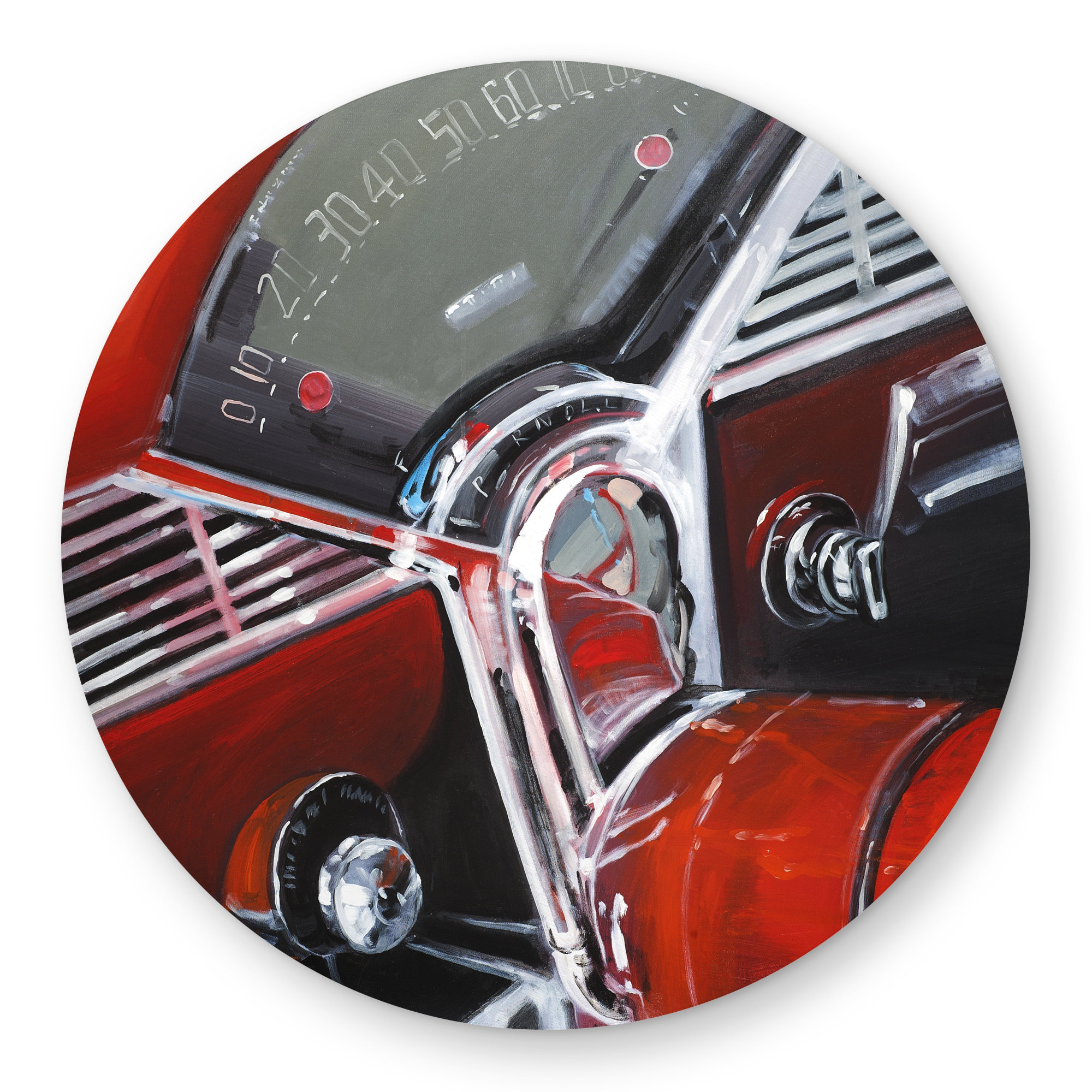 Begin Edition International Inc. Vintage Red Car Dashboard Rug ...