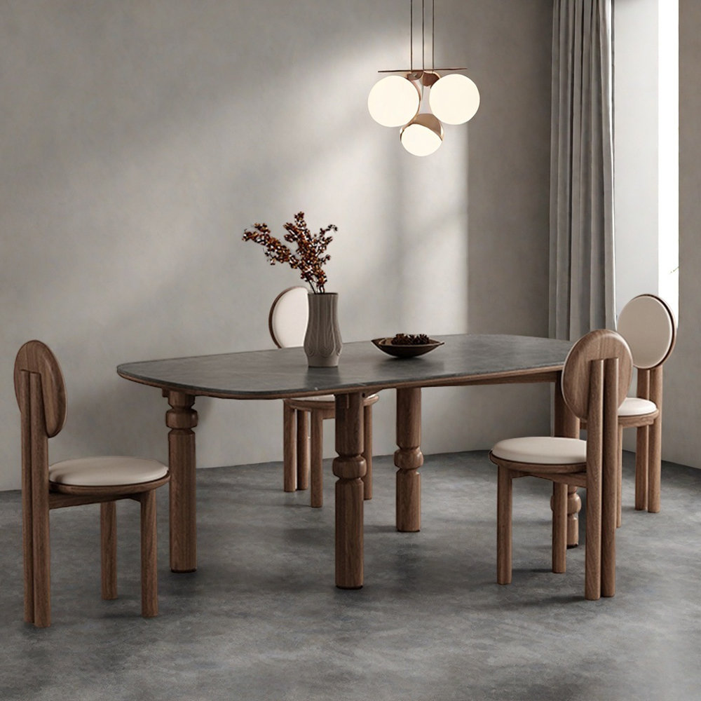 Elamer Modern simple home rectangular dining table set - Wayfair Canada