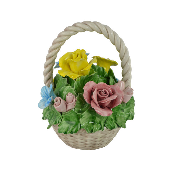 Three Star Ceramic Flower Basket Capodimonte Porcelain | Wayfair