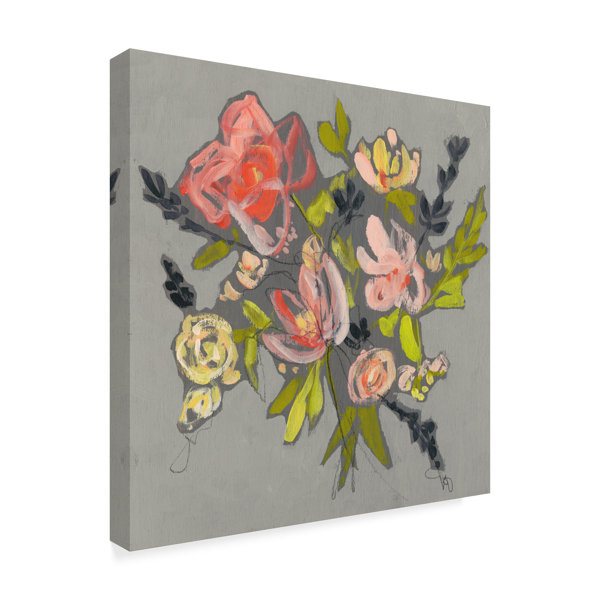 Ebern Designs 'Blush & Paynes Bouquet I' Painting on Wrapped Canvas ...