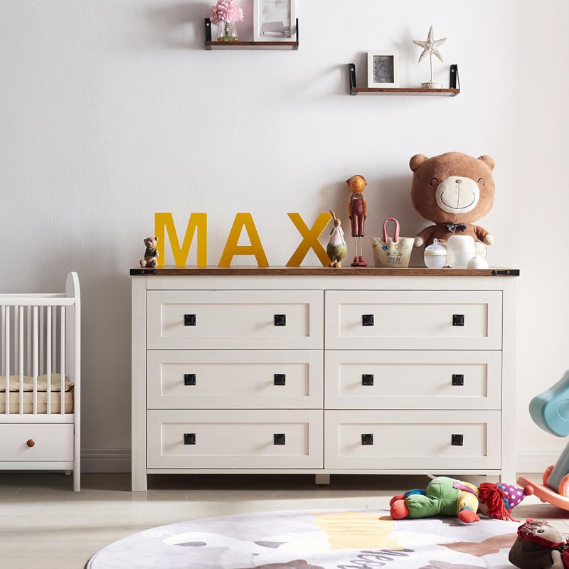 Gracie Oaks 6-Drawer Storage Chest Dresser | Wayfair