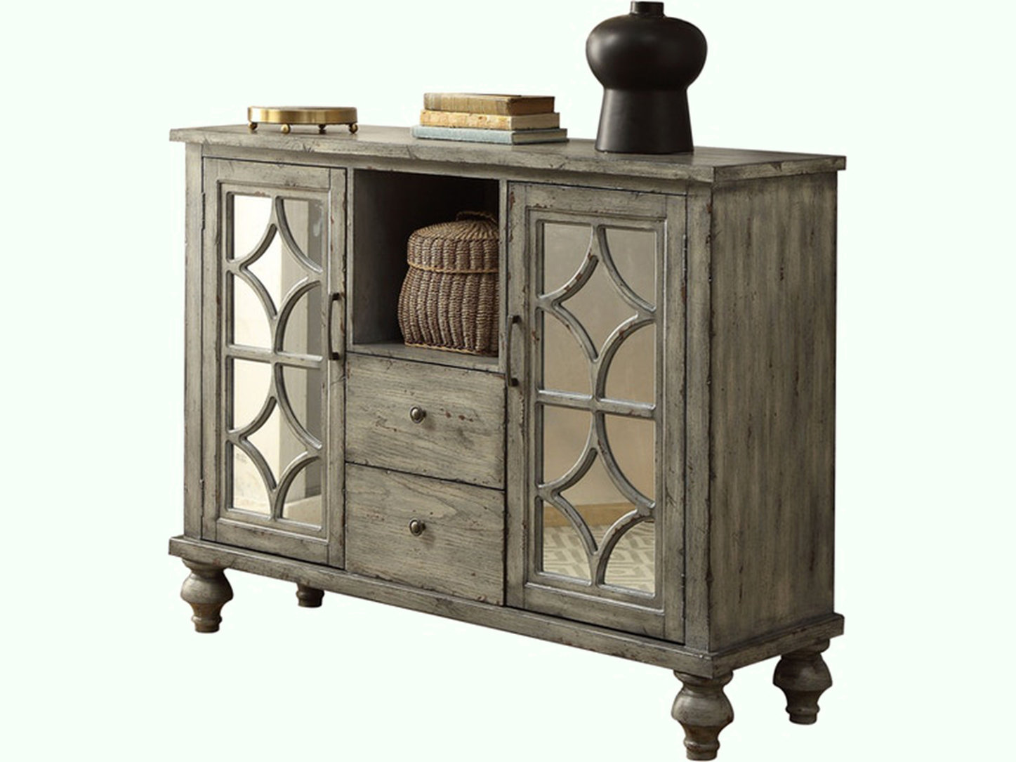 One Allium Way® Console Table in Weathered Gray | Wayfair