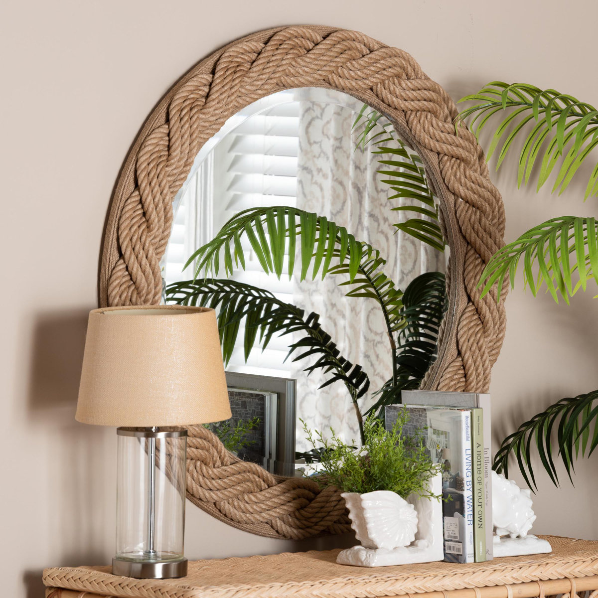 Breakwater Bay Bali & Pari Romana Braided Rope Mirror – Coastal Mirror ...
