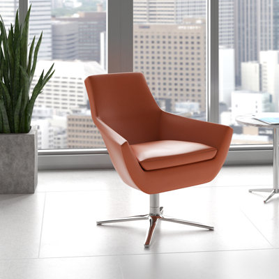 Upper Square™ Lakewood Vinyl Seat Reception Chair with Metal Frame ...