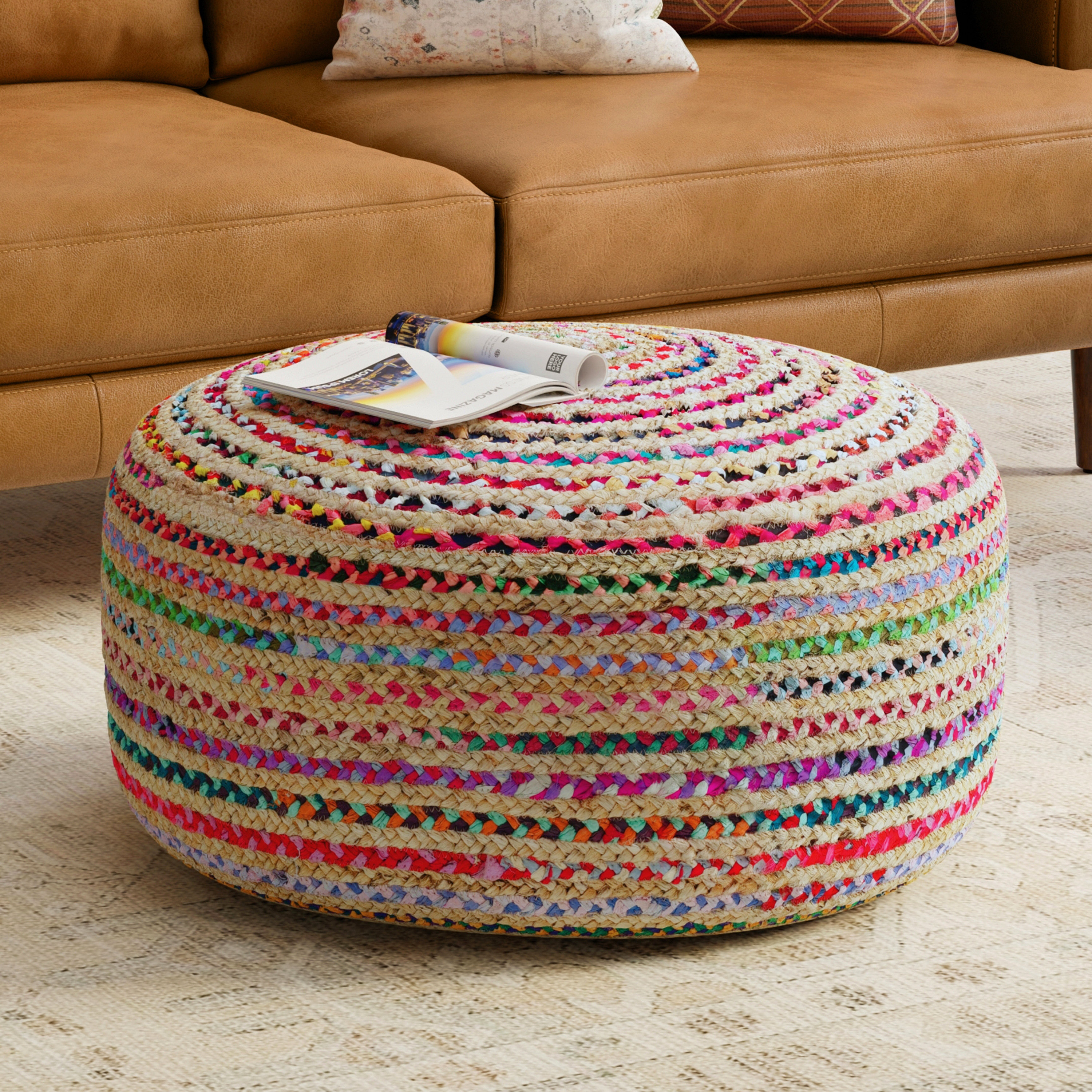 Dakota Fields Margo Large Round Pouf - Wayfair Canada