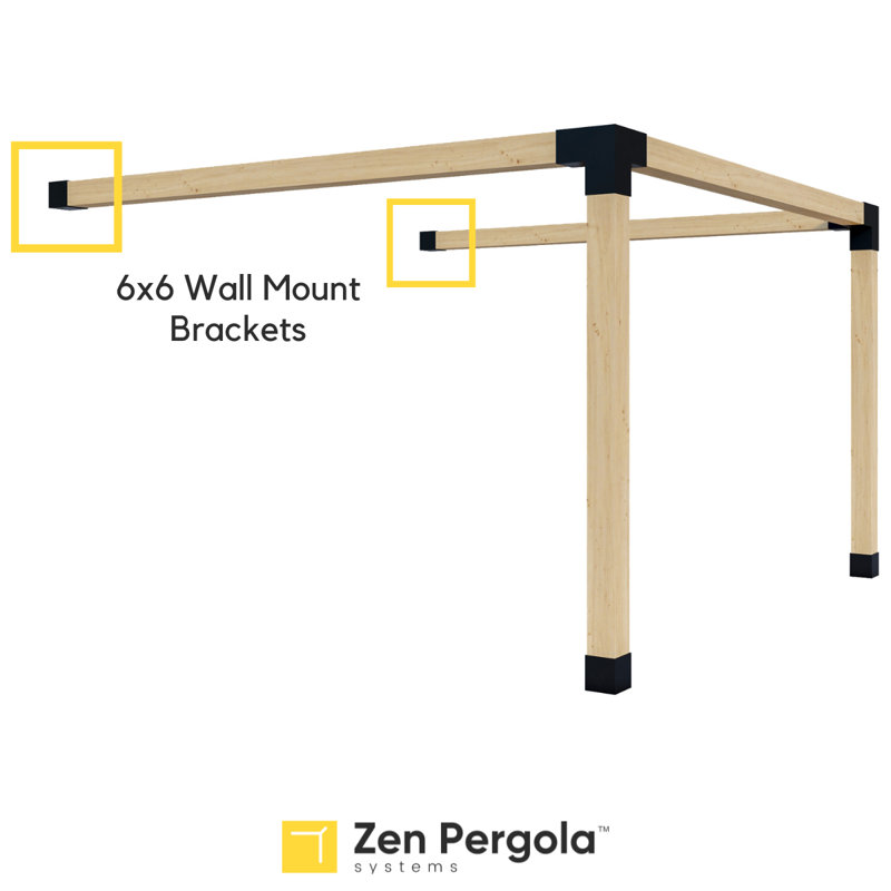 Zen Pergolas Pergola Wall Mount Bracket (for 4x4 Wood Posts) | Wayfair