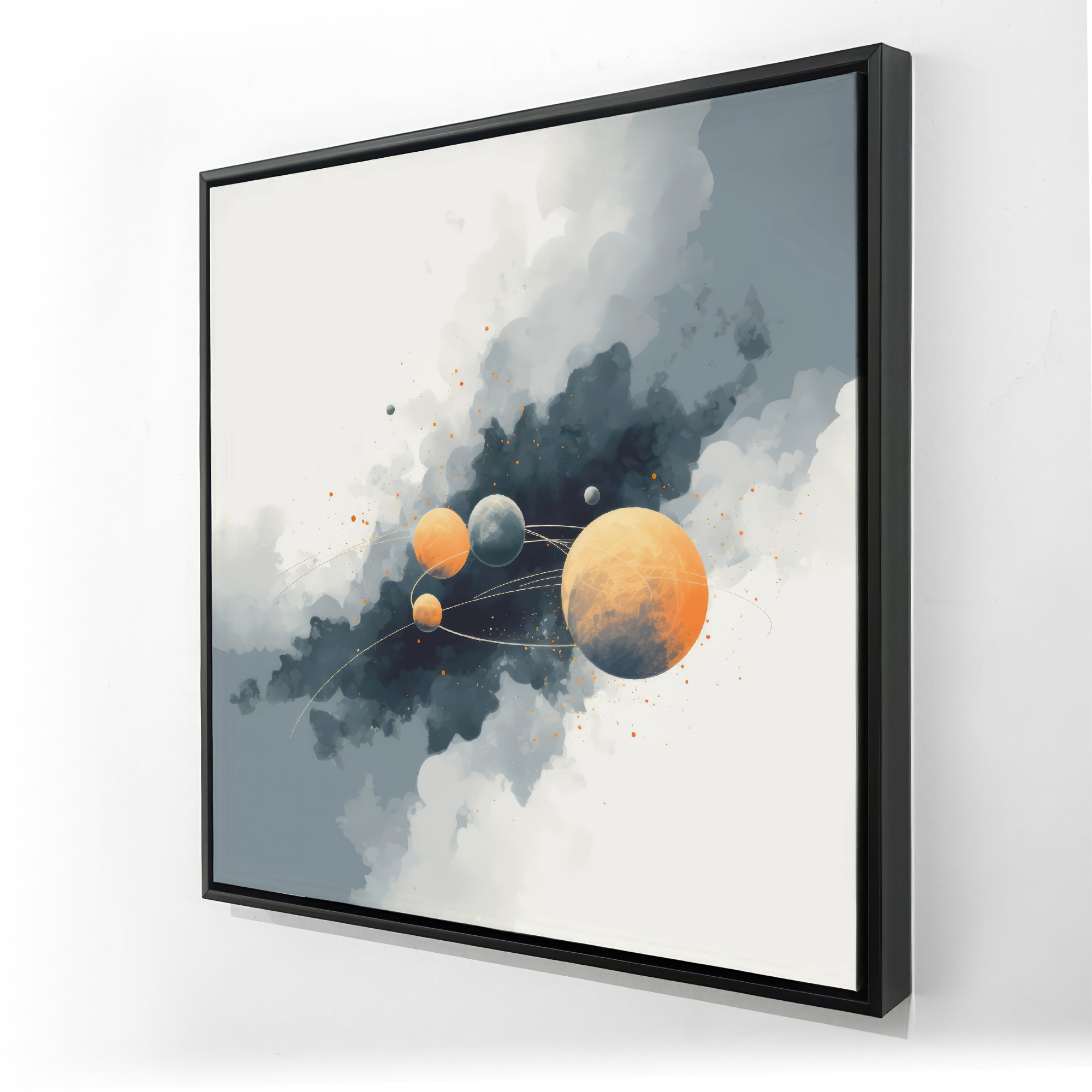 Concius Sales Circle of planets - 36"x36" Framed canvas | Wayfair