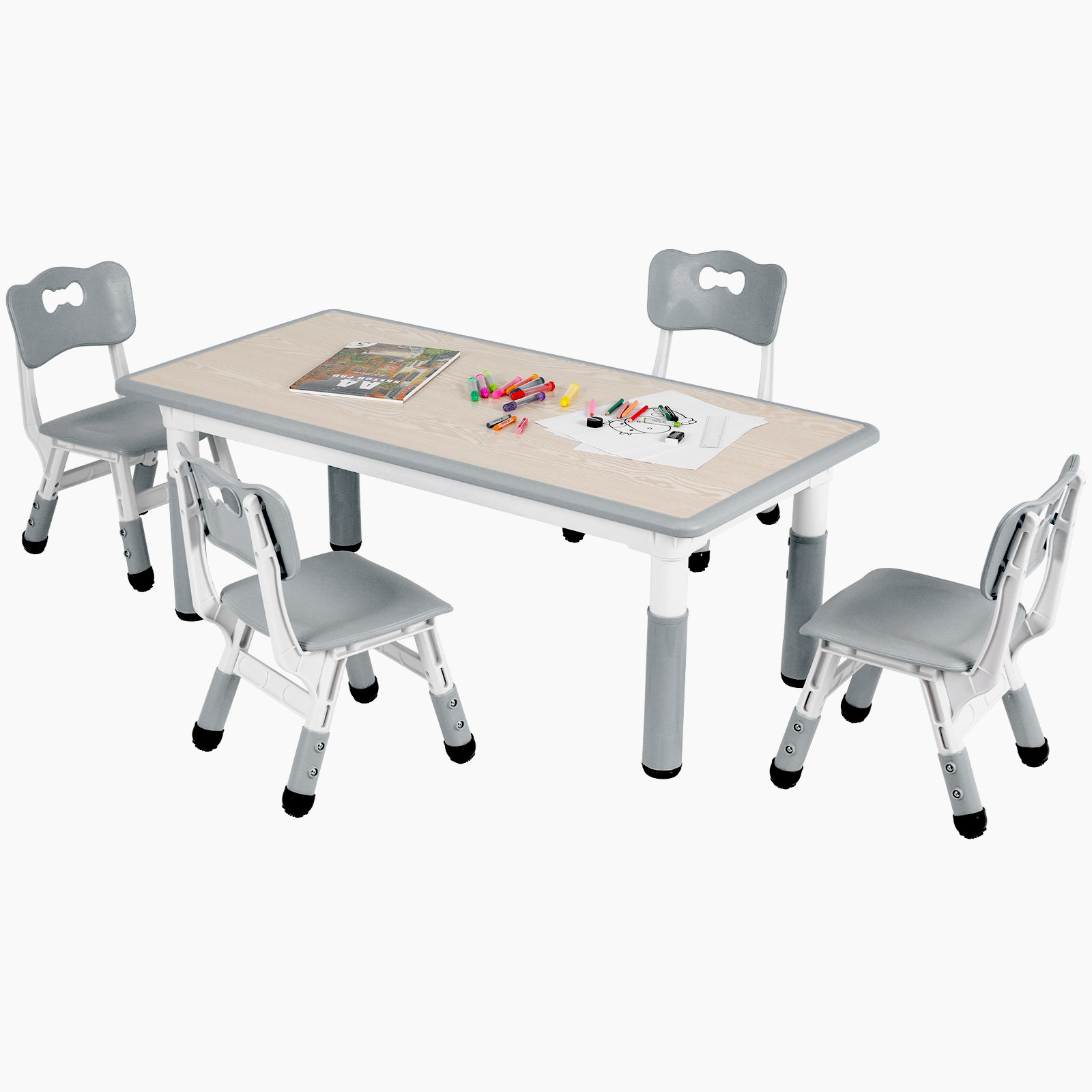 Pirecart Kids Rectangular Play Table and Chair Set - Wayfair Canada
