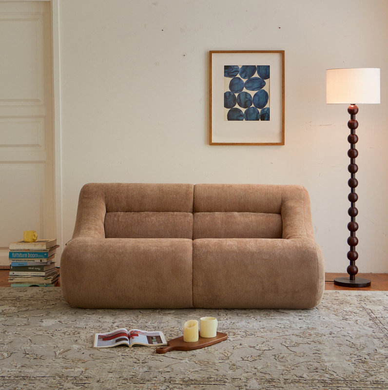 Latitude Run® Shoes sofa-in-a-Box, Memory Foam 2-Seater Couch, No ...