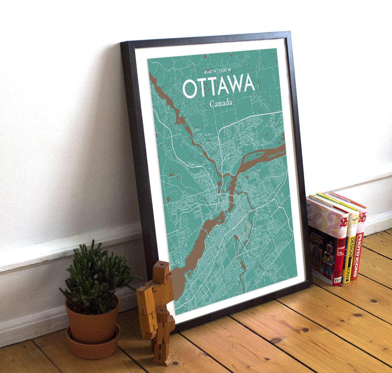 OurPoster.com 'Ottawa City Map' Graphic Art Print - Wayfair Canada